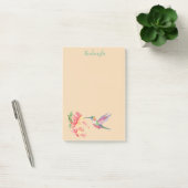 Personalized Hummingbird and Flowers Post it Note | Zazzle