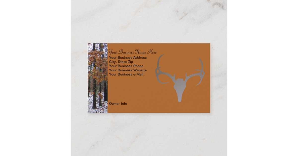 Personalized Hunting Theme Camo Deer Business Card | Zazzle