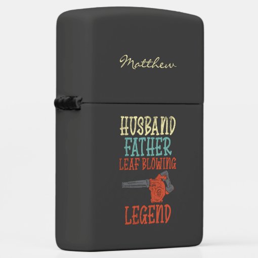 Personalized Husband Father Leaf Blowing Legend Zippo Lighter | Zazzle