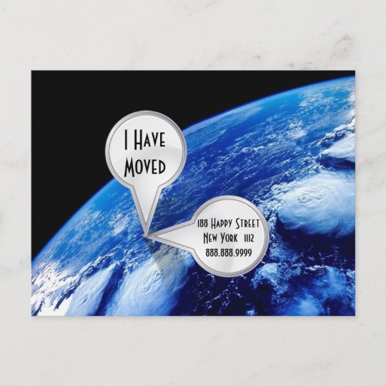 Personalized I Have Moved Postcard | Zazzle.com