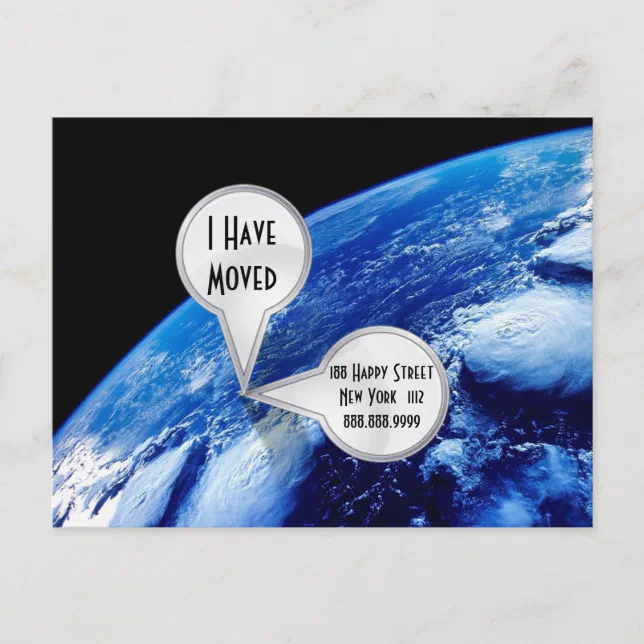 Personalized I Have Moved Postcard | Zazzle