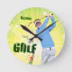 Personalized I Live to Golf Golfer Clock | Zazzle