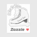 Personalized I Love Ice Skating Name Sticker | Zazzle
