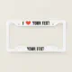 Personalized I Love License Plate Frame | Zazzle
