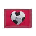 Personalized Kids Girls Soccer Football Wallet | Zazzle.com