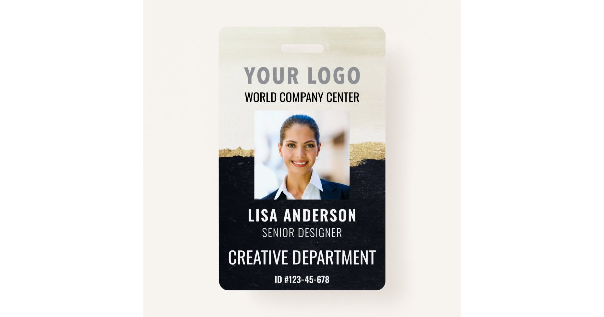 Personalized ID Badge Corporate Employee Name Tag | Zazzle