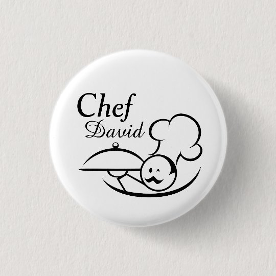 Personalized Illustrated Chef Button | Zazzle.com