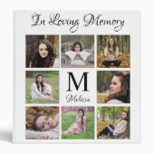 Personalized In Loving Memory Memorial Photo Album 3 Ring Binder | Zazzle