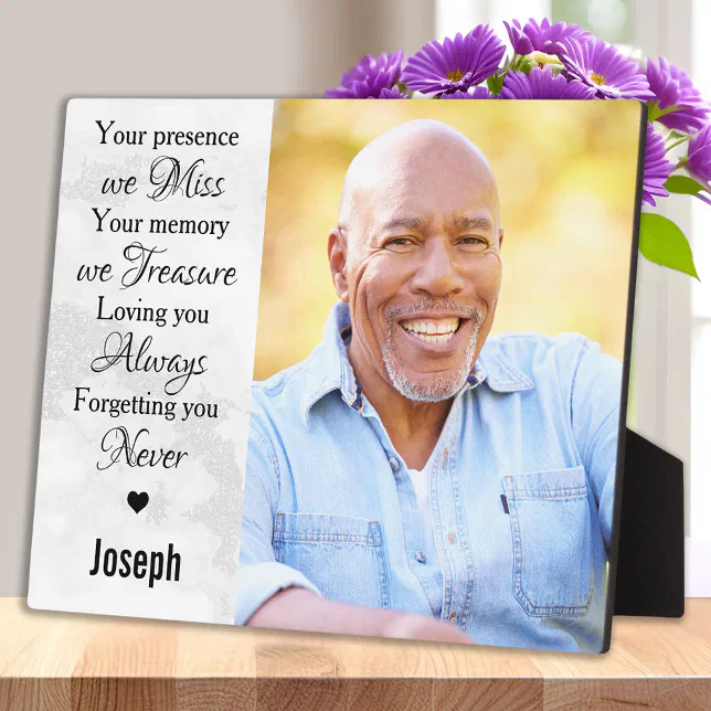 Personalized In Loving Memory Memorial Photo Plaque | Zazzle