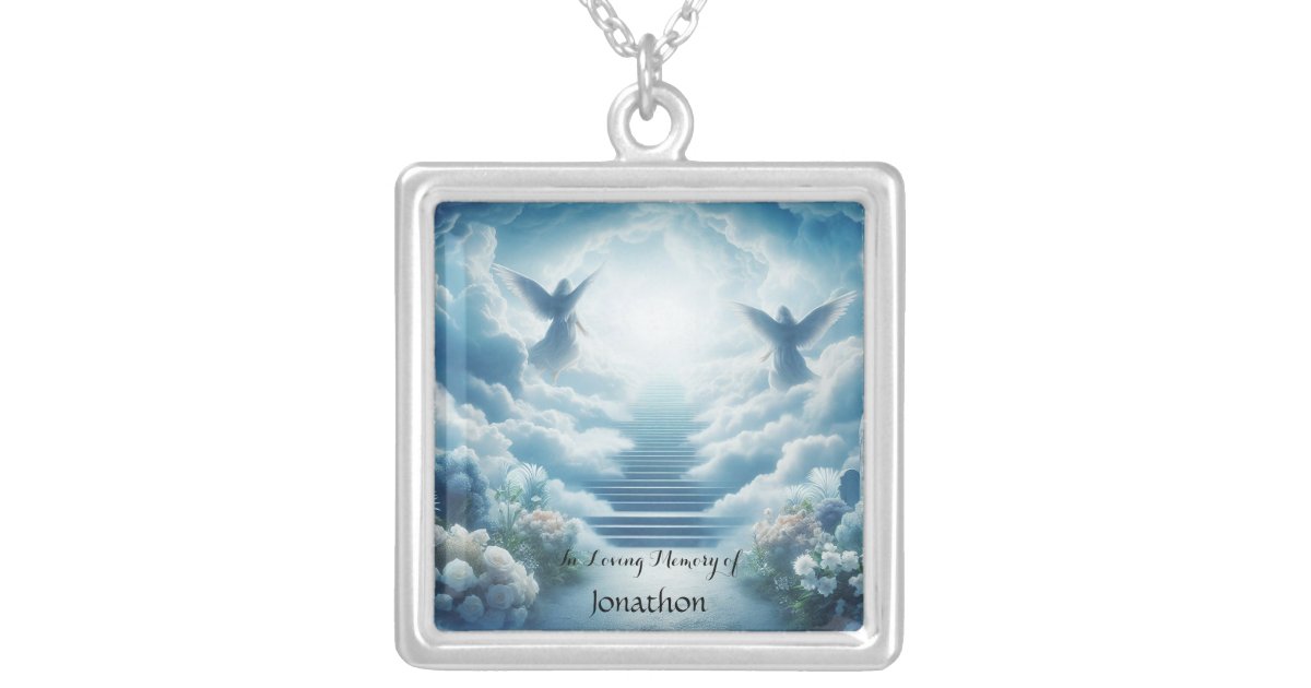 Personalized In Loving Memory of Angel Necklace | Zazzle