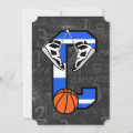 Personalized Initial Basketball Letter C Invitation | Zazzle