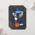 Personalized Initial Basketball Letter C Invitation | Zazzle