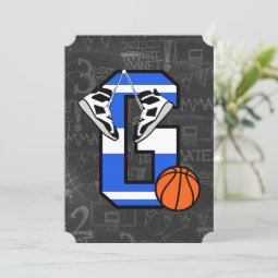 Personalized Initial Basketball Letter G Invitation | Zazzle