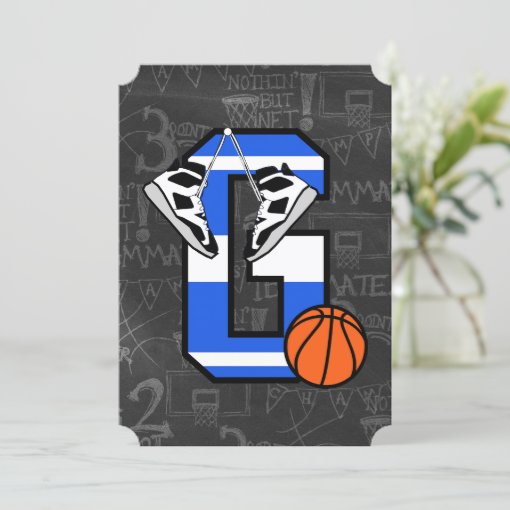 Personalized Initial Basketball Letter G Invitation | Zazzle