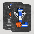 Personalized Initial Basketball Letter L Invitation | Zazzle