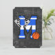 Personalized Initial Basketball Letter M Invitation | Zazzle