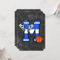 Personalized Initial Basketball Letter M Invitation | Zazzle
