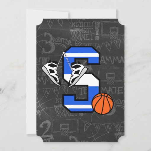 Personalized Initial Basketball Letter S Invitation | Zazzle