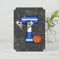 Personalized Initial Basketball Letter T Invitation | Zazzle