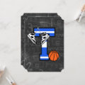 Personalized Initial Basketball Letter T Invitation | Zazzle