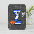 Personalized Initial Basketball Letter Z Invitation | Zazzle