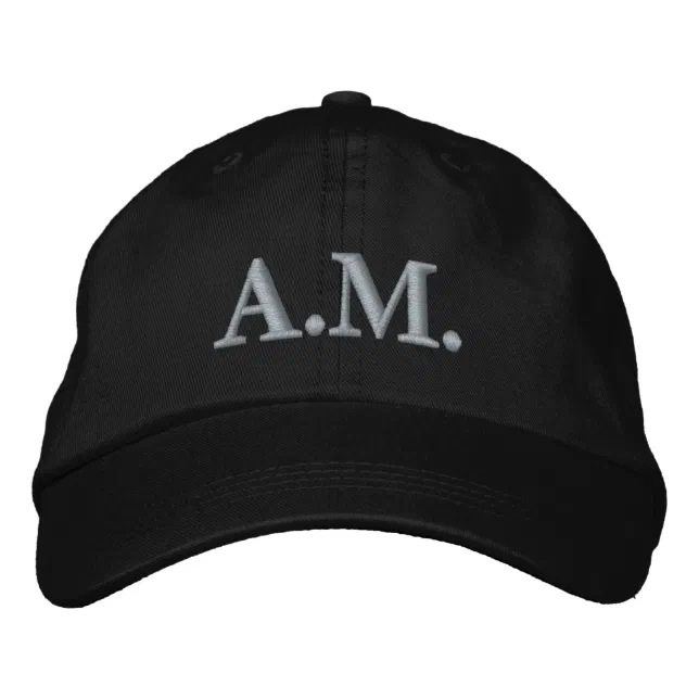 Personalized Initials Monogram Luxury Style Embroidered Baseball Cap ...