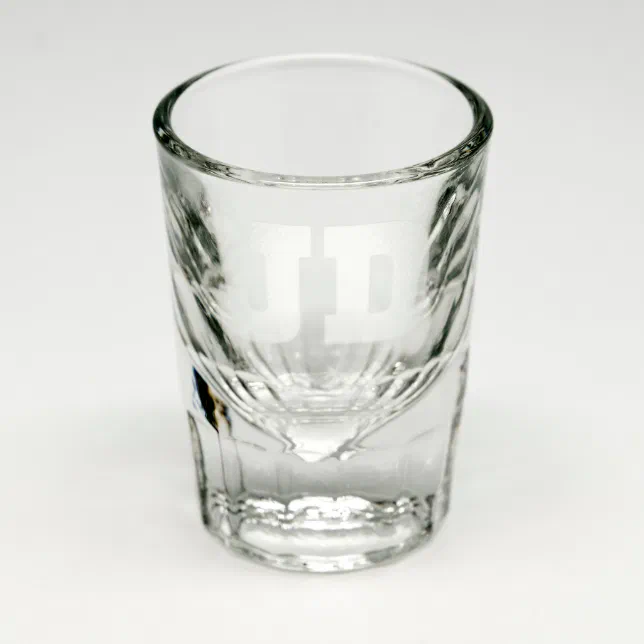 Personalized Initials Sand Etched Shot Glass | Zazzle