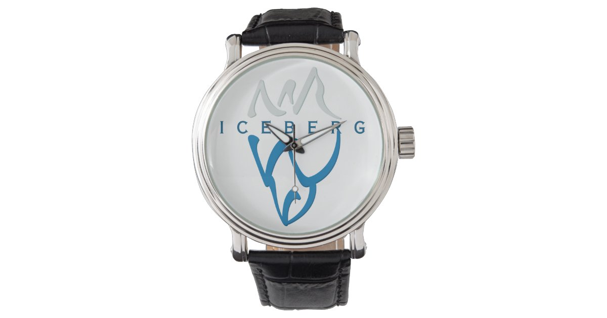 Personalized Inspirational Blue Abstract Iceberg Watch | Zazzle