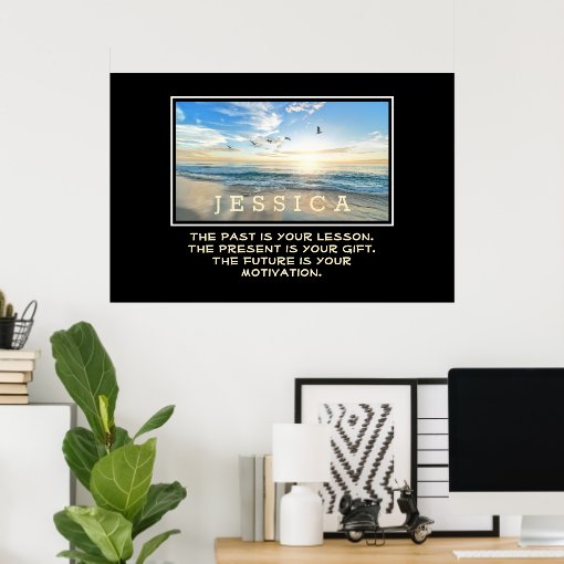 Personalized Inspirational Quote Future Motivation Poster | Zazzle