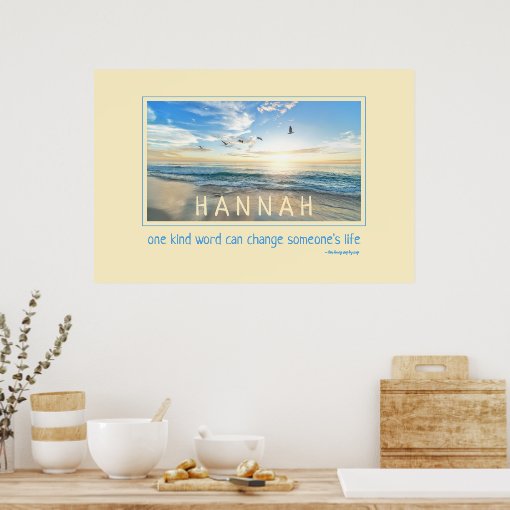 Personalized Inspirational Quotes KIND WORDS Poster | Zazzle