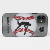 Personalized iPhone Baseball Cases NAME NUMBER | Zazzle