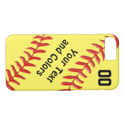 Personalized iPhone Softball Phone Cases | Zazzle
