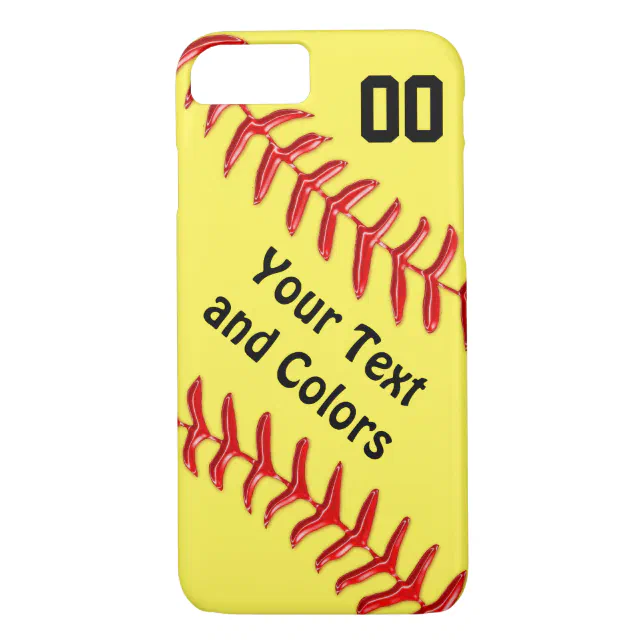 Personalized iPhone Softball Phone Cases | Zazzle