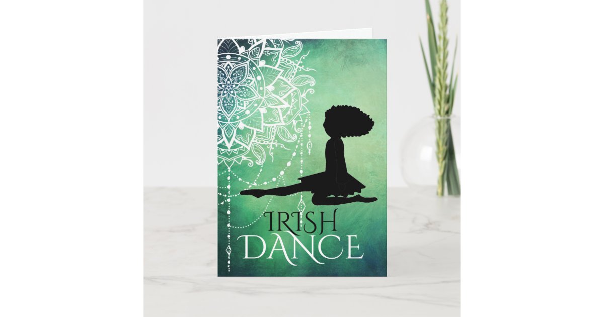 Personalized Irish Dance Beautiful Green Mandala Card | Zazzle