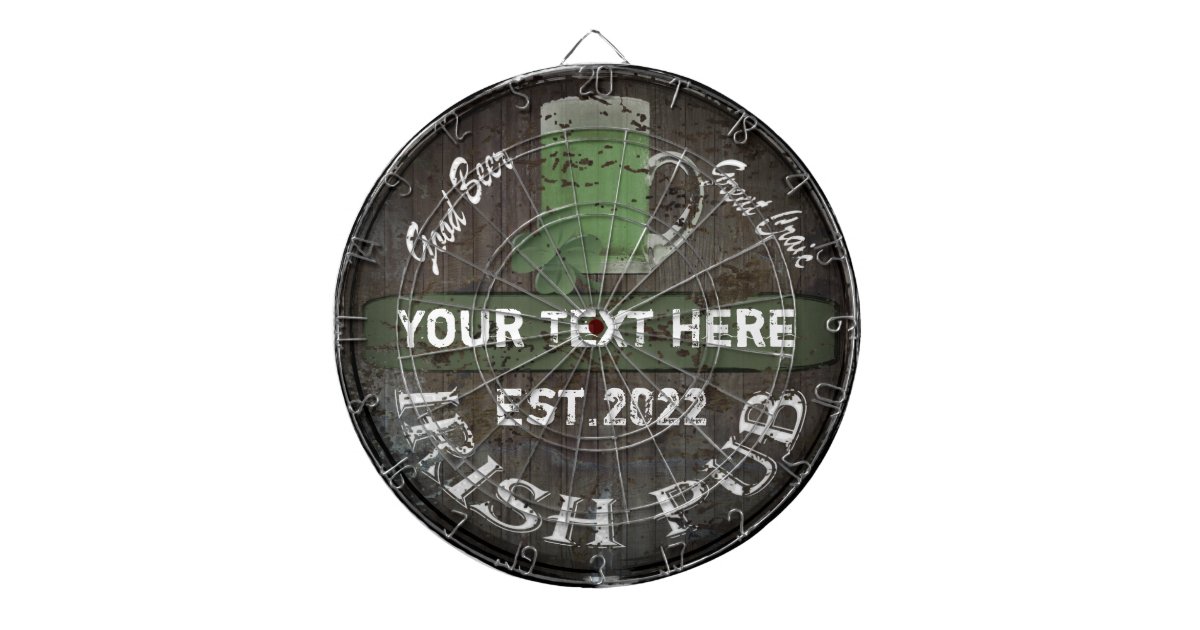 Personalized Irish pub sign Dartboard | Zazzle