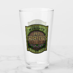 Personalized, Irish Pub Sign Glass | Zazzle