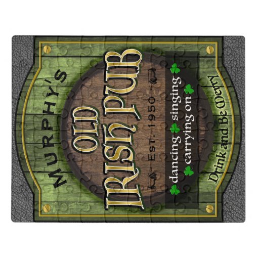 Personalized, Irish Pub Sign Jigsaw Puzzle | Zazzle