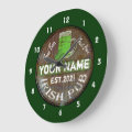 Personalized Irish pub sign Large Clock | Zazzle
