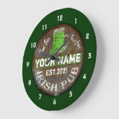 Personalized Irish pub sign Large Clock | Zazzle