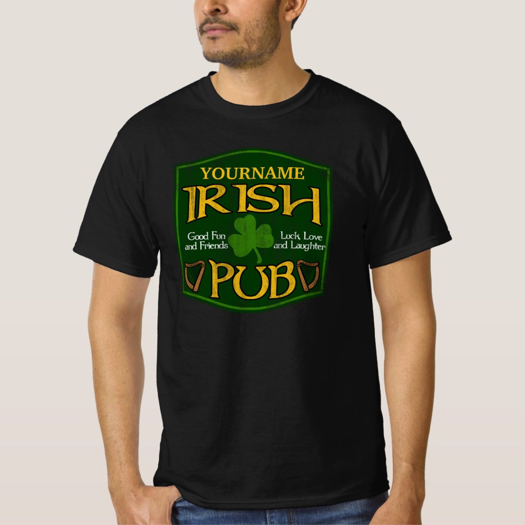 Personalized Irish Pub St Patrick's Day Shirts | Zazzle