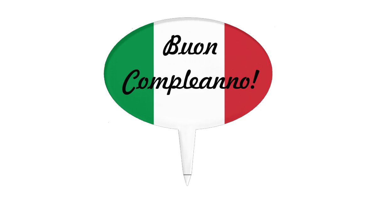 Personalized Italian Flag Gifts Cake Topper | Zazzle