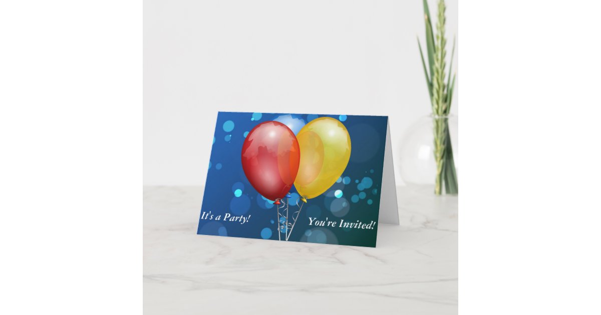 Personalized It's a Party You're Invited Card | Zazzle