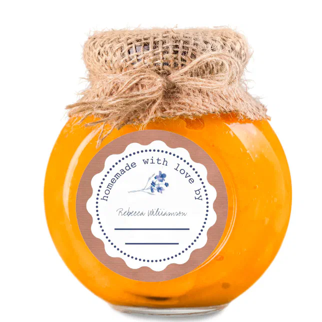 Personalized Jam Canning | Homemade with love Classic Round Sticker ...