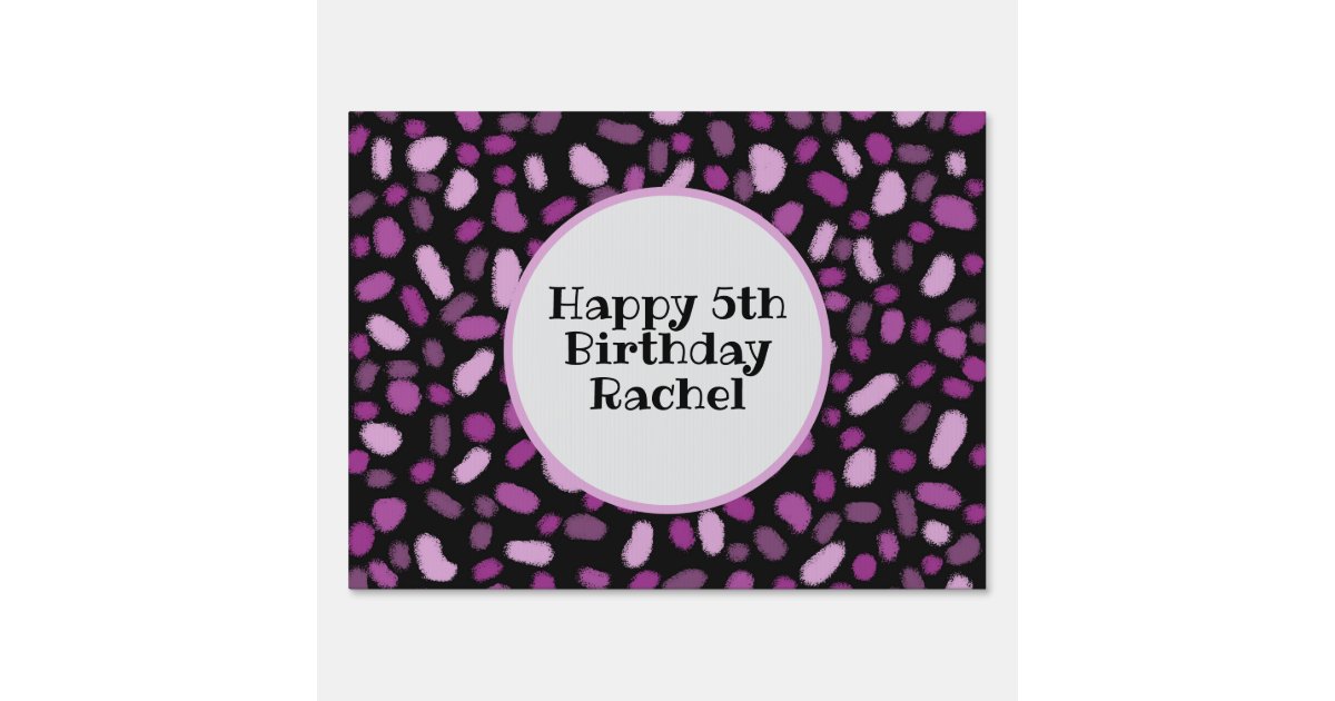 Personalized Jelly Beans Pink and Black Sign | Zazzle