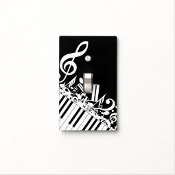 Personalized Jumbled Musical Notes and Piano Keys Light Switch Cover ...