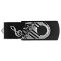 Personalized Jumbled Musical Notes and Piano Keys USB Flash Drive | Zazzle