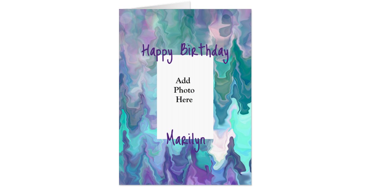 Personalized Jumbo Sized Birthday with Photo Card | Zazzle