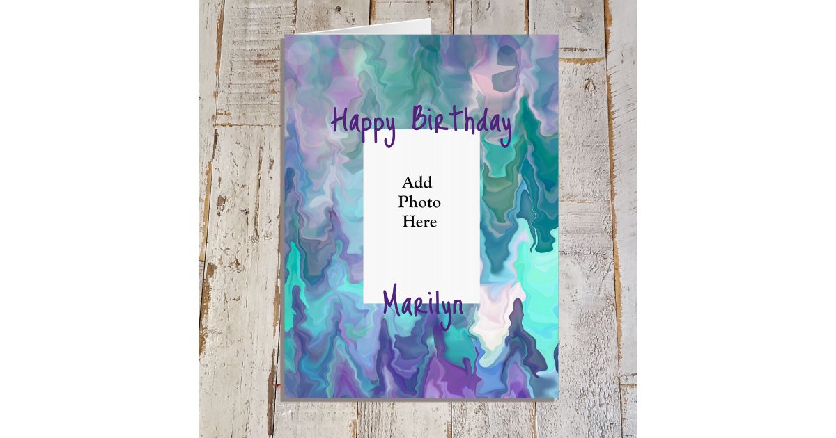 Personalized Jumbo Sized Birthday with Photo Card | Zazzle