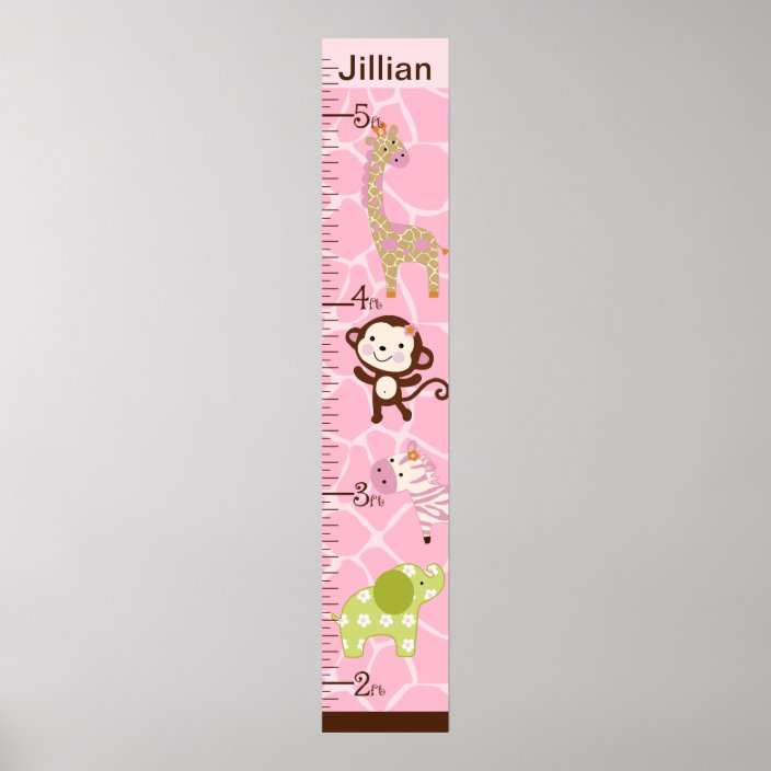 Personalized Jungle Jill Growth Chart #2 | Zazzle.com