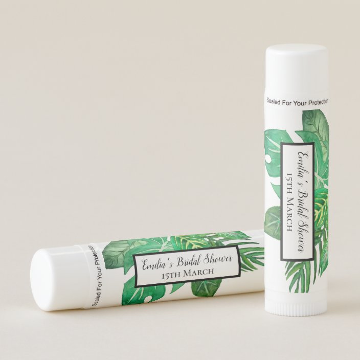 Personalized Jungle Tropical Leaves Lip Balm | Zazzle.com